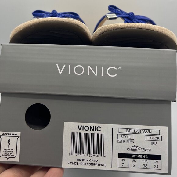 Vionic | Shoes | Brand New Vionic Bella Flipflop In Woven Iris Size 7 Arch Support | Poshmark